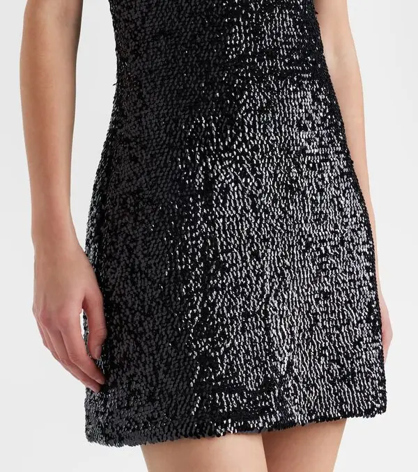 Simkhai Isla Sequined Halterneck Mini Dress - Black