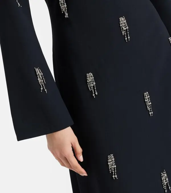 Simkhai Coretta Embellished Crêpe Midi Dress