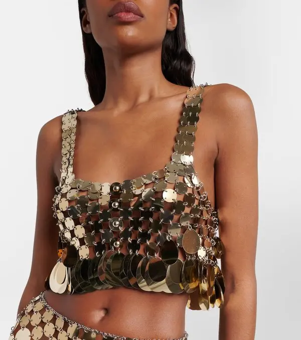 Rabanne Sequined Crop Top