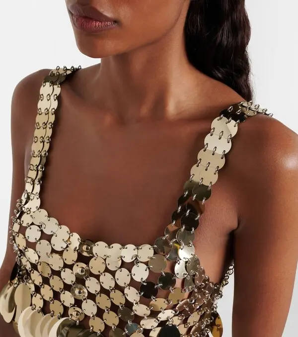 Rabanne Sequined Crop Top