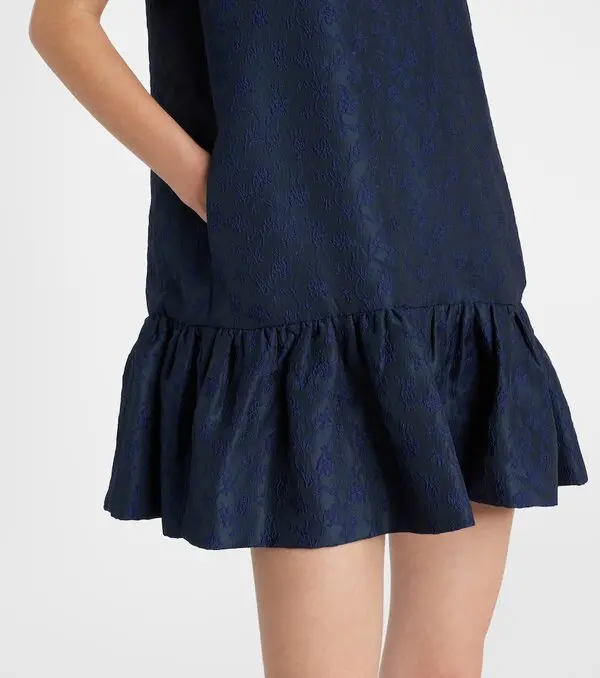 Simkhai Alison Embellished Jacquard Minidress - Blue