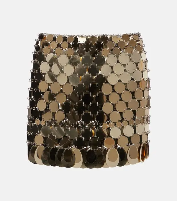 Rabanne Sequined Miniskirt - Gold