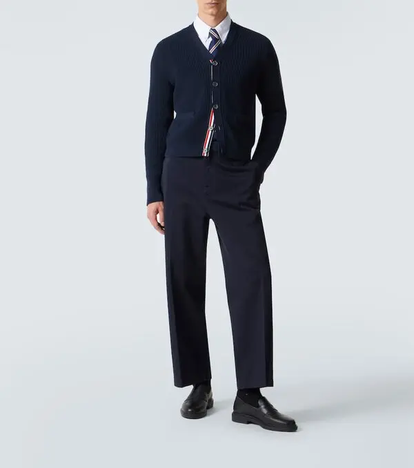 Thom Browne 4-bar Cotton Cardigan