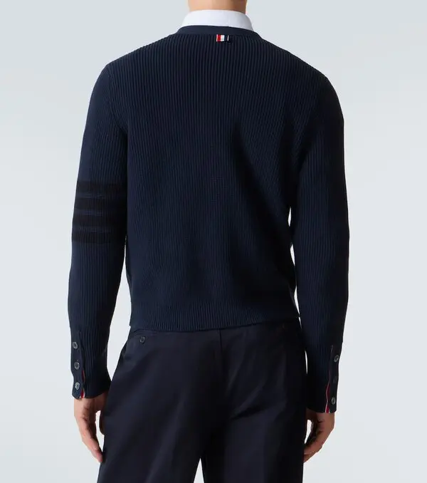 Thom Browne 4-bar Cotton Cardigan