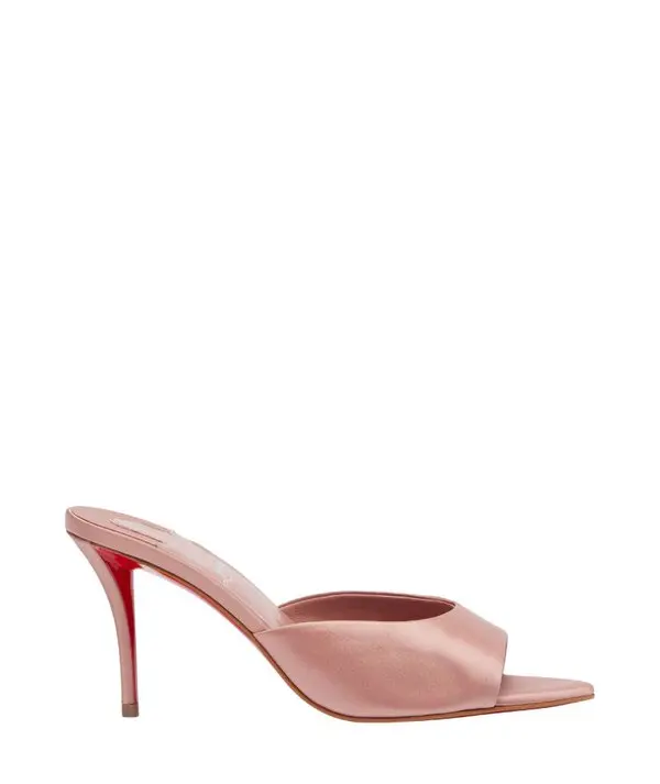 CHRISTIAN LOUBOUTIN Miss Z 80 Crêpe Satin Mules - Pink