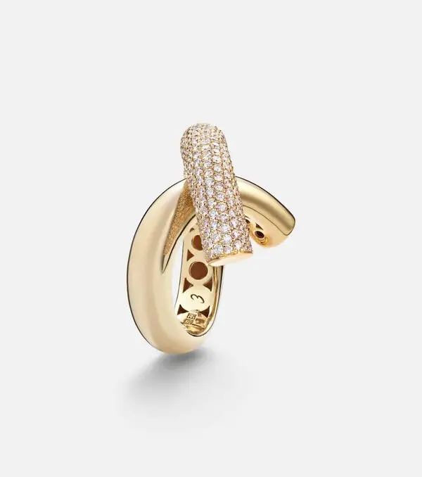 ENGELBERT Cross Loop Ring With Diamonds