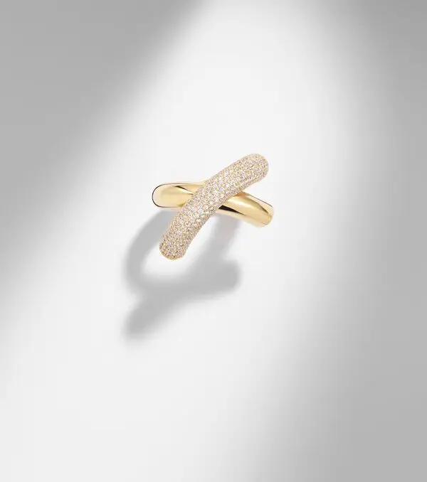 ENGELBERT Cross Loop Ring With Diamonds