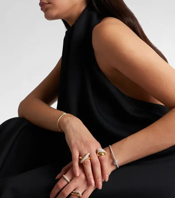ENGELBERT Cross Loop Ring With Diamonds