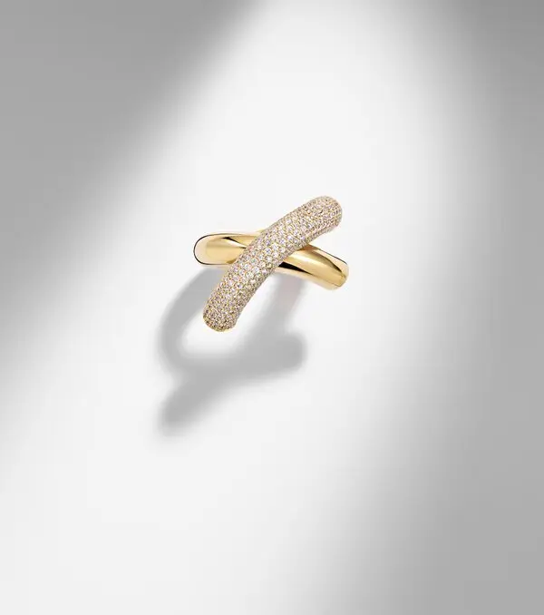 ENGELBERT Cross Loop Ring With Diamonds