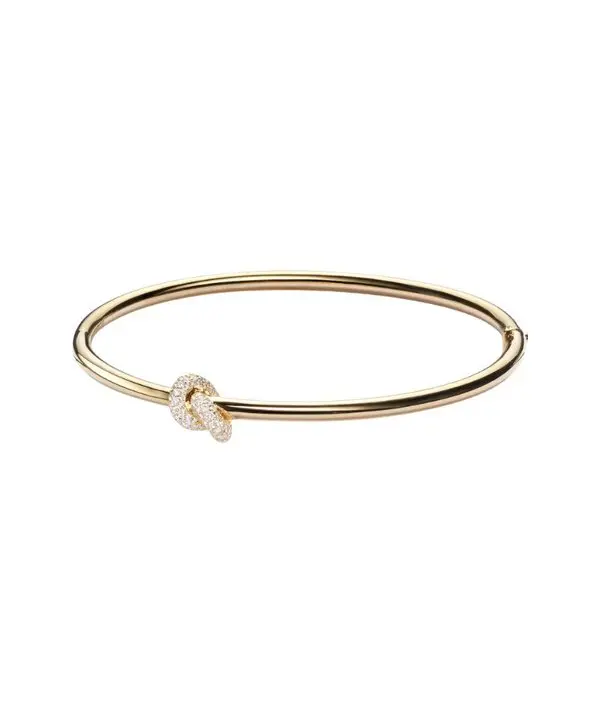 ENGELBERT Legacy Knot Diamond Bangle - Gold