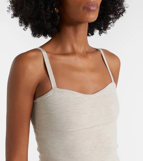 Max Mara Wool-blend Camisole Top - Beige