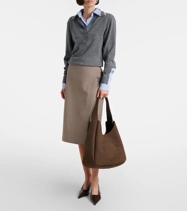 Stella McCartney Logo Shoulder Bag - Brown