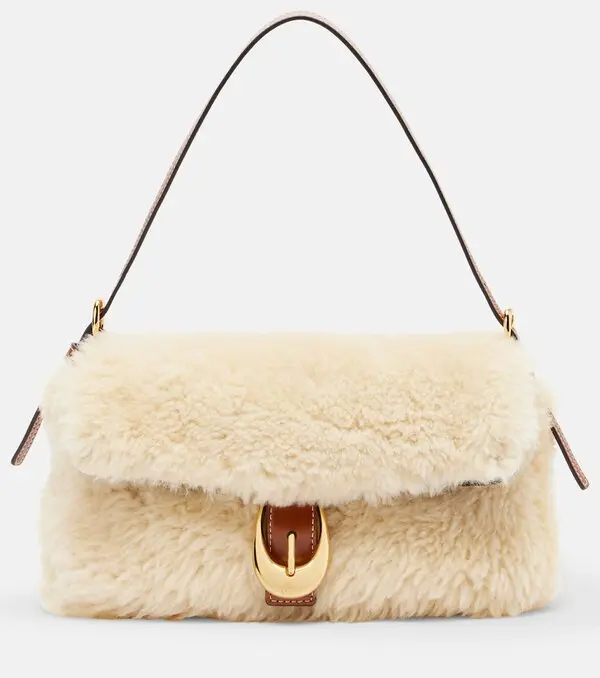 Staud Harlow Shearling Shoulder Bag