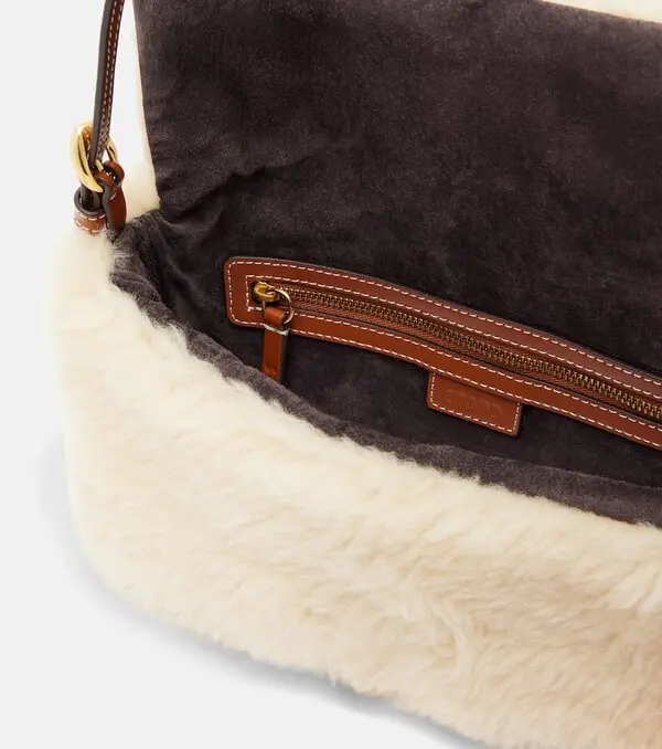 Staud Harlow Shearling Shoulder Bag
