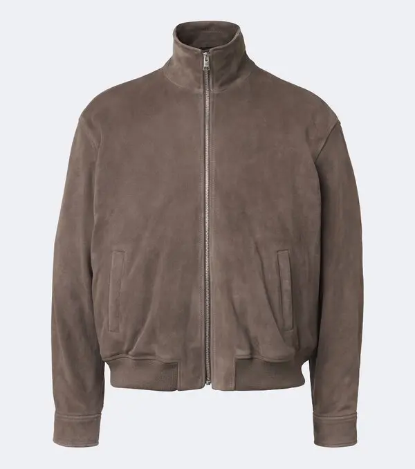 FRAME Suede Blouson Jacket - Beige