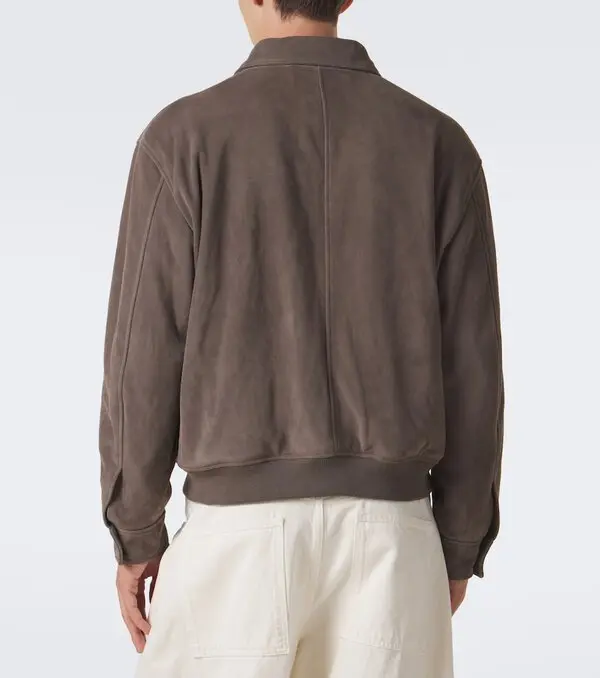 FRAME Suede Blouson Jacket - Beige