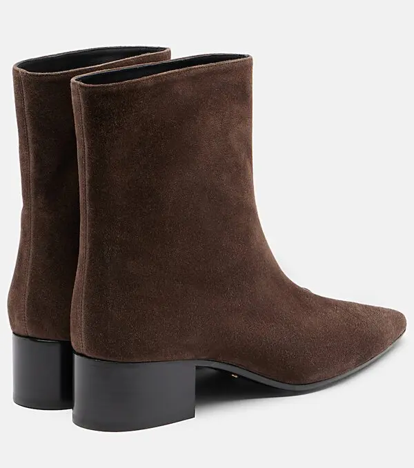 Khaite Andee Suede Ankle Boots - Brown