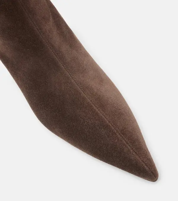 Khaite Andee Suede Ankle Boots - Brown