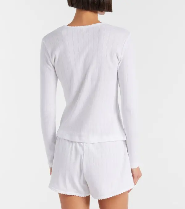 LESET Pointelle Cotton Shorts