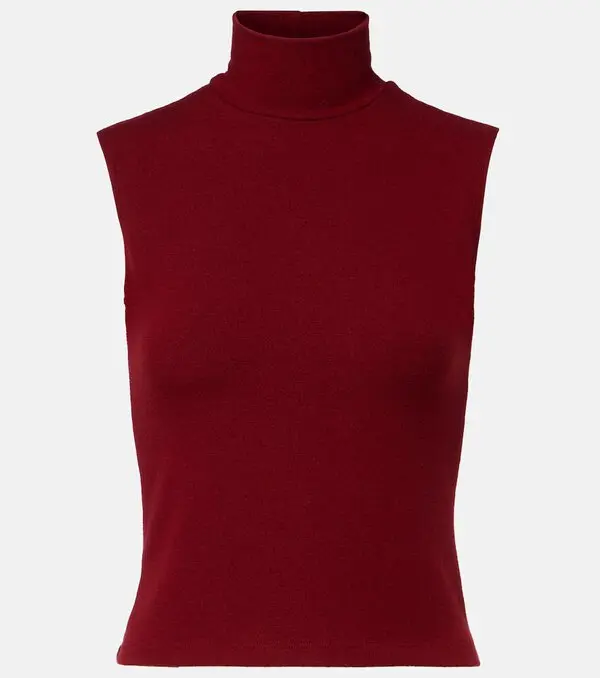 LESET Lauren Turtleneck Jersey Top