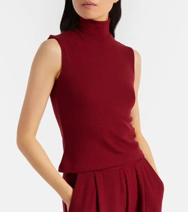 LESET Lauren Turtleneck Jersey Top