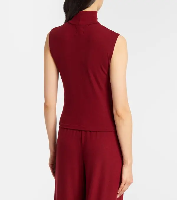 LESET Lauren Turtleneck Jersey Top