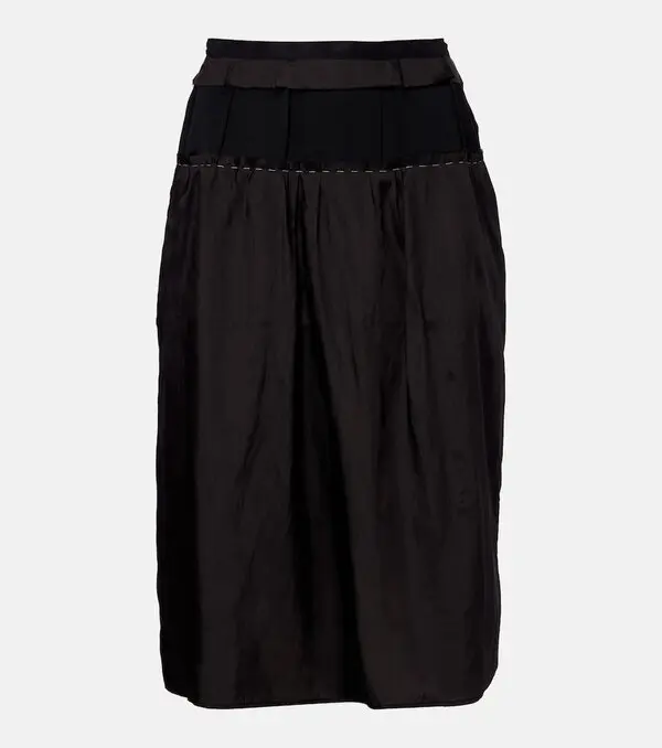 MAISON MARGIELA Paneled Midi Skirt - Black