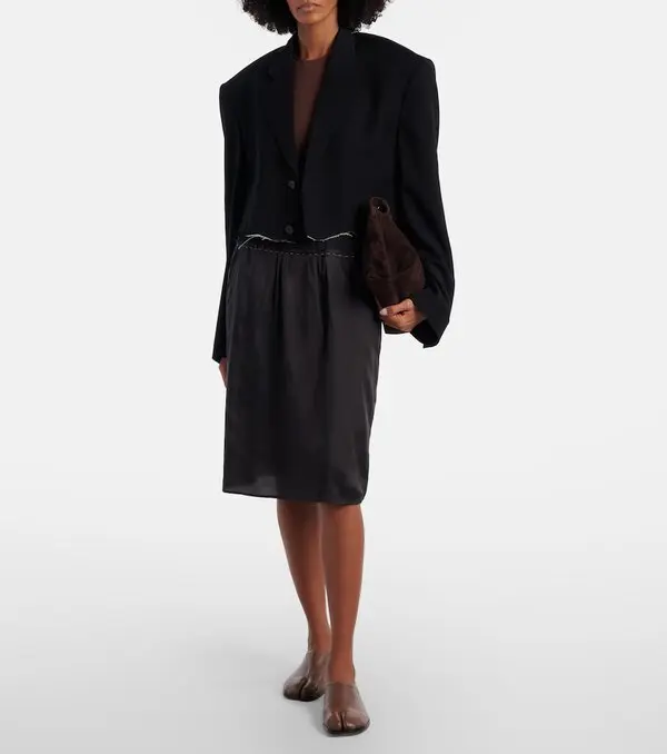 MAISON MARGIELA Paneled Midi Skirt - Black
