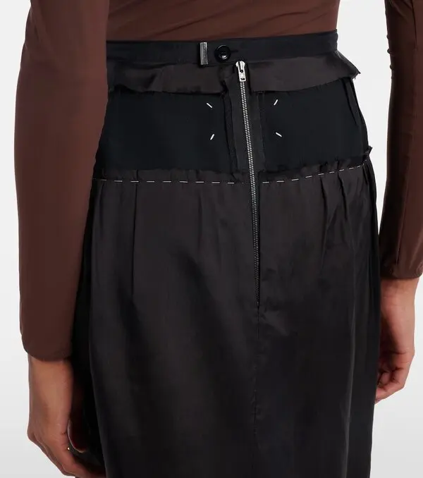 MAISON MARGIELA Paneled Midi Skirt - Black