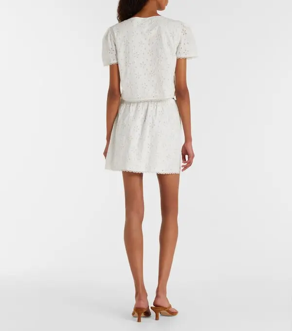 Posse Salma Embroidered Miniskirt - White