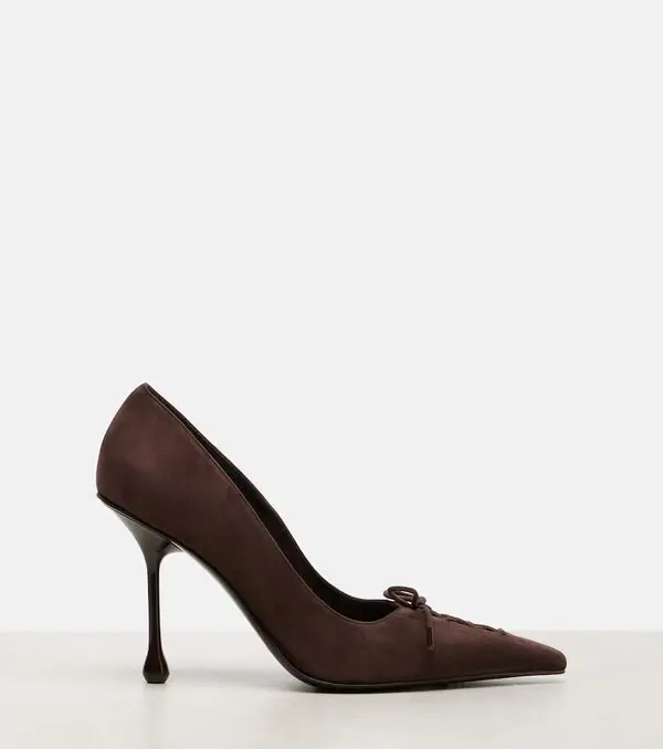 JIMMY CHOO Scarlett 95 Suede Pumps - Brown