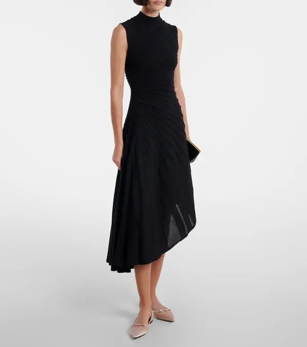 JIMMY CHOO Love Mesh And Satin Ballet Flats