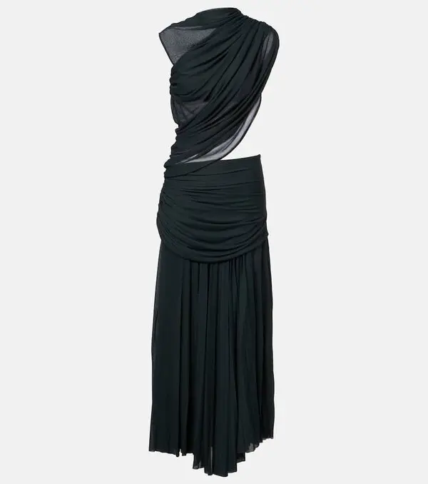 Proenza Schouler Draped Jersey Midi Dress - Green