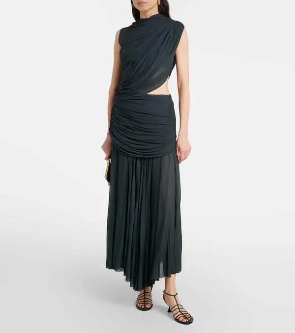 Proenza Schouler Draped Jersey Midi Dress - Green