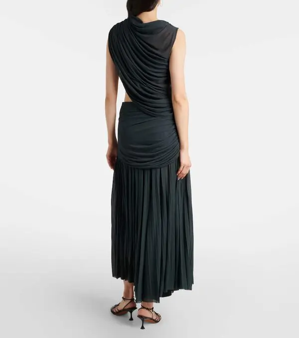 Proenza Schouler Draped Jersey Midi Dress - Green