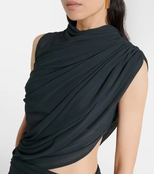 Proenza Schouler Draped Jersey Midi Dress - Green
