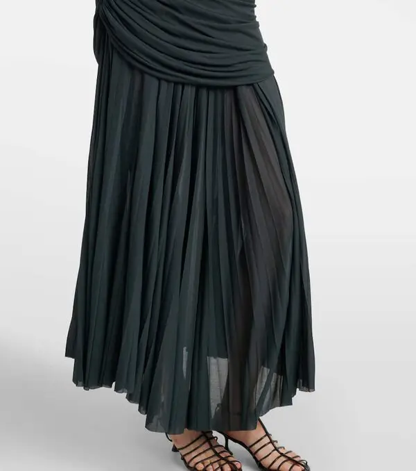 Proenza Schouler Draped Jersey Midi Dress - Green