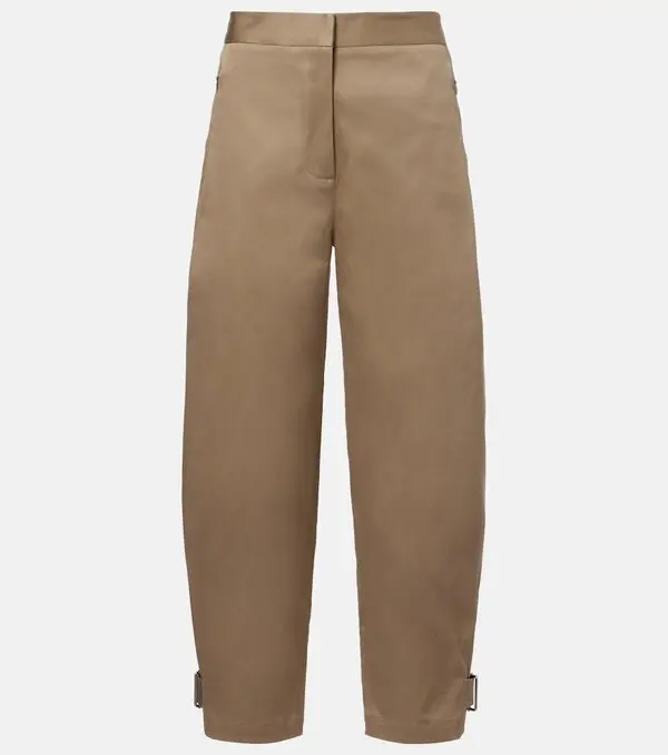 Proenza Schouler Cotton Barrel-leg Pants - Beige