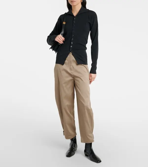Proenza Schouler Cotton Barrel-leg Pants