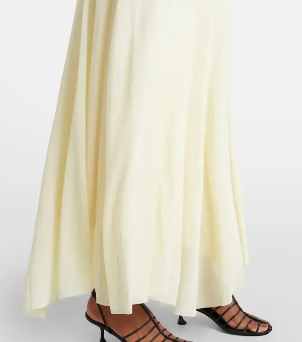 Proenza Schouler Tamara Draped Crêpe Jersey Maxi Dress - Yellow