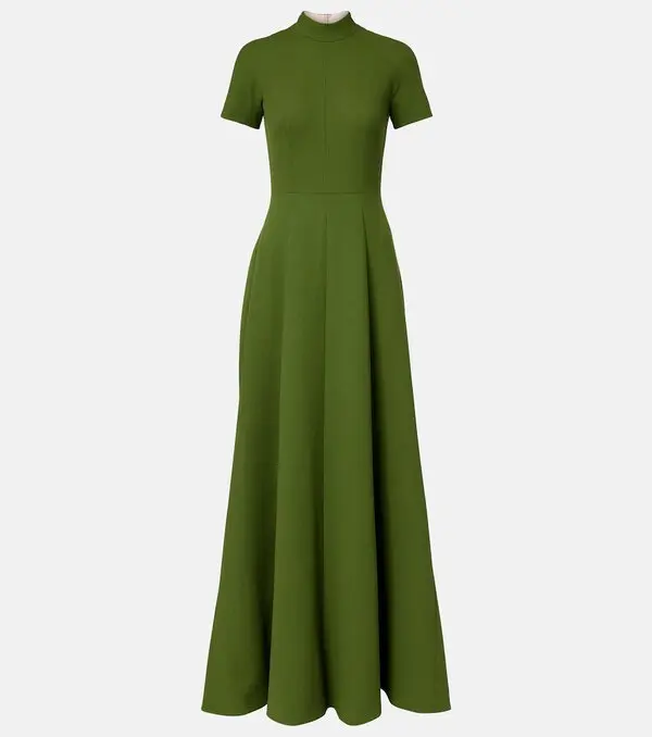 EMILIA WICKSTEAD Malinda Double-crêpe Gown - Green