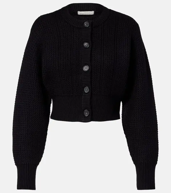 EMILIA WICKSTEAD Albert Wool Cardigan - Black