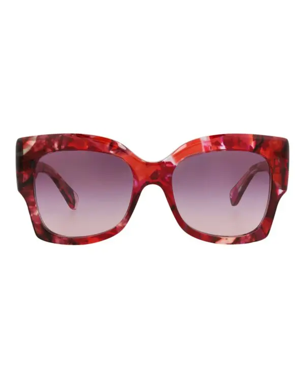 Chloé Square Frame Recycled Acetate Sunglasses - Red Red Violet (ch0252s/30015701/007)