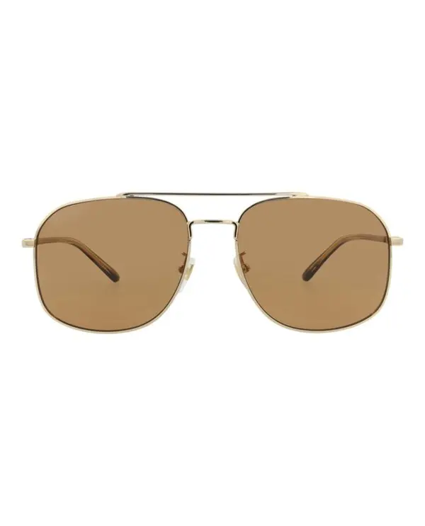 Gucci Aviator Frame Sunglasses - Gold Havana Brown (gg1351s/30013912/005)