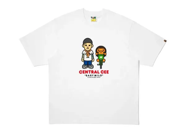 A BATHING APE X Spotify X Central Cee Bax Milo Relaxed Fit Tee Shirt - White