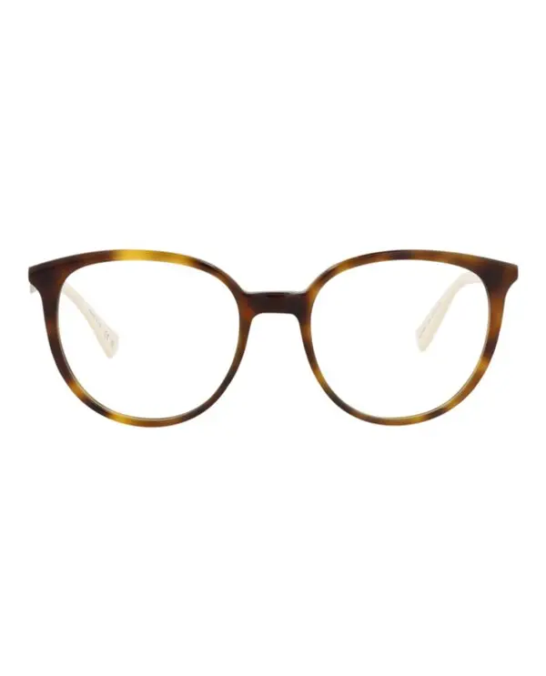 Gucci Round-frame Acetate Optical Frames - Havana Silver Transparent (gg1008o/30011759/003)