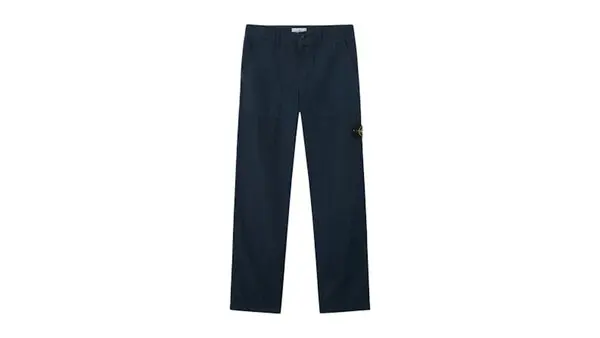 Stone Island Canvas Weave Organic Cotton Pant - Navy Blue