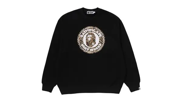 BAPE Relaxed Fit Crewneck Sweatshirt - Black