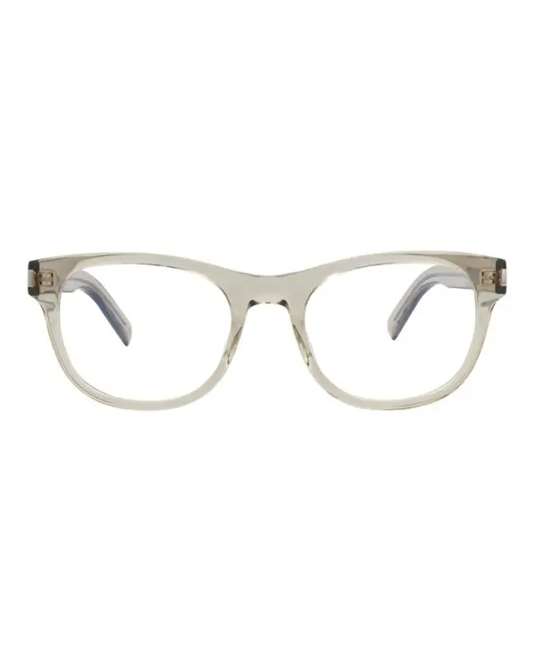 Saint Laurent Square Frame Recycled Acetate Optical Frames - Beige Beige Transparent (sl663/30015243/003)