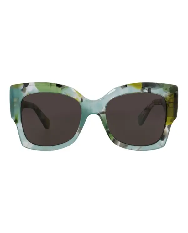 Chloé Square Frame Recycled Acetate Sunglasses - Green Green Grey (ch0252s/30015701/006)